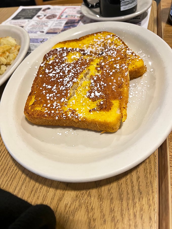 French toast dusted with powdered sugar – the breakfast equivalent of putting on your Sunday best.