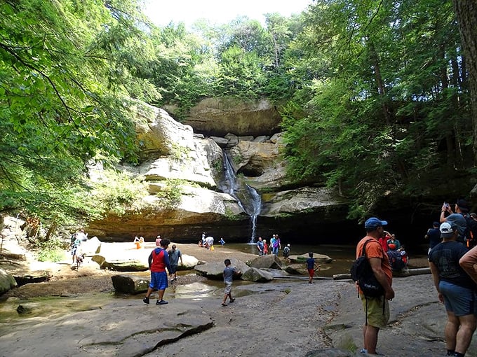 Weekend warriors and families gather to experience Cedar Falls' magic. That collective "wow" moment when everyone forgets about their phone notifications.