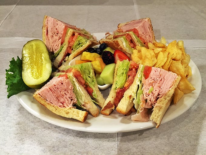 The club sandwich – architecture you can eat! Layers of turkey, bacon, and fresh veggies create the skyscraper of satisfaction.