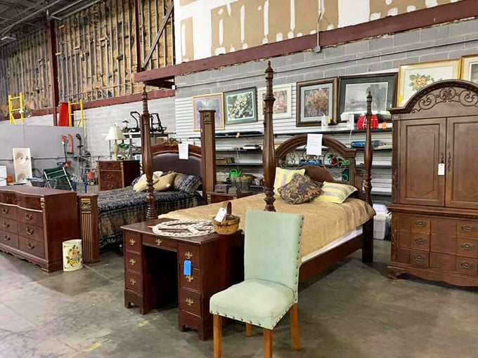Not just furniture—this is an entire bedroom's worth of mahogany dreams at prices that won't keep you up at night.