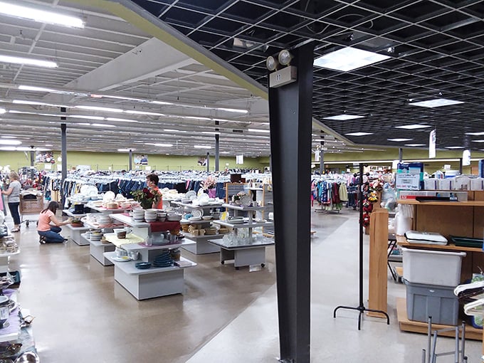 Where bargain hunters roam free – the expansive interior offers enough space to lose yourself (and possibly your shopping companion) for hours.