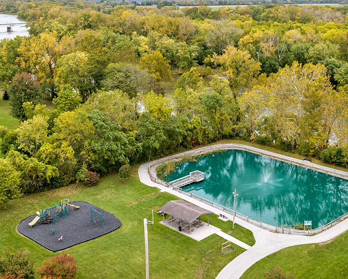 Waterworks Park offers the perfect summer escape with its community pool, playground, and enough green space to forget your inbox exists.