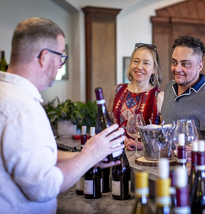 The sacred ritual of wine education—where nodding thoughtfully while swirling your glass makes you look like you know what you're doing. 