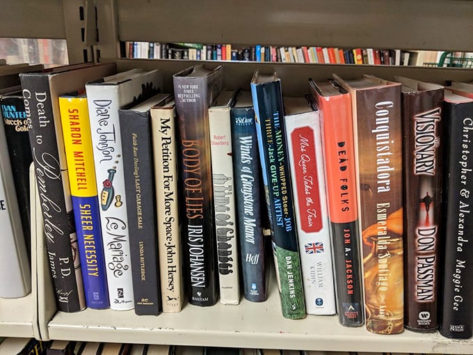 Literary gold mine where paperback adventures and hardcover wisdom cost less than your morning coffee—bibliophiles, prepare to lose track of time.