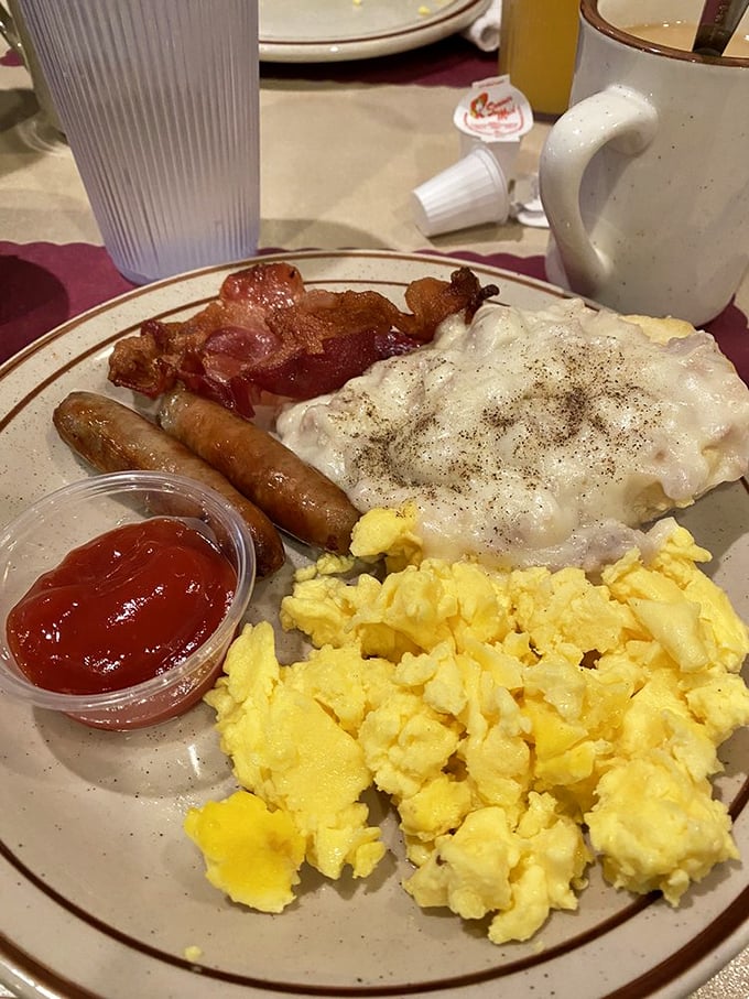 Breakfast of champions—or anyone who appreciates eggs that actually taste like eggs and bacon with that perfect crisp-to-chew ratio.