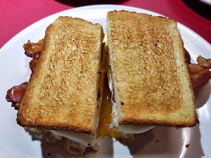 The perfect grilled cheese doesn't exi— Oh wait, there it is, with that melty cheese pulling apart like it's auditioning for a food commercial.