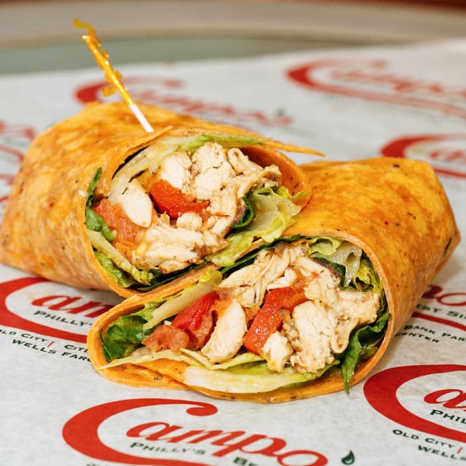The chicken wrap at Campo's proves that not all heroes wear capes—some come wrapped in tortillas with fresh veggies and perfectly seasoned chicken.