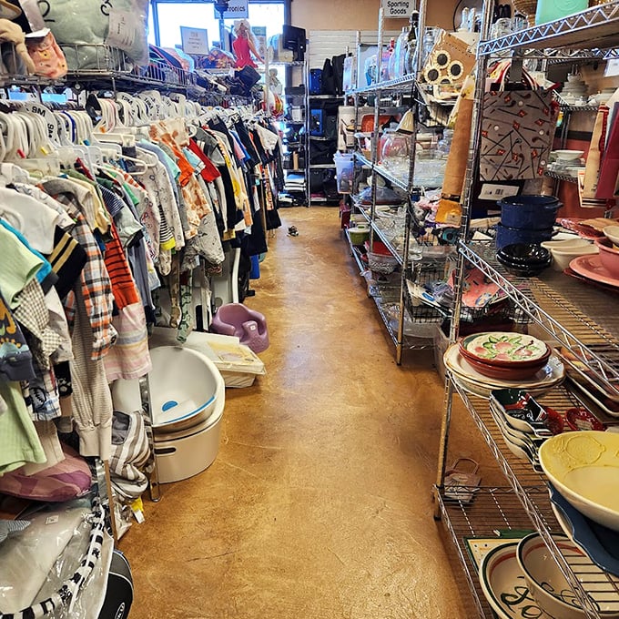 The children's section: where tiny fashionistas find their first designer labels and parents discover the joy of outfitting growth spurts without growing debt.