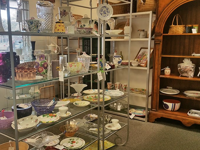 Crystal, china, and porcelain treasures arranged like a curated museum collection—each piece waiting to star in your next dinner party.