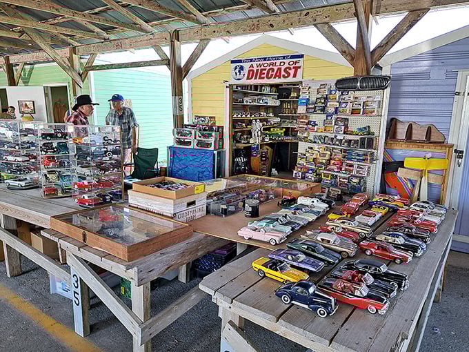 "A World of Diecast" indeed—where grown men suddenly remember every car they've ever loved. Childhood dreams parked in perfect miniature formation.