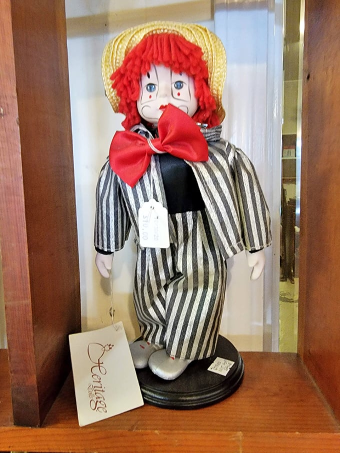 This vintage doll isn't just creepy – it's "start a horror movie franchise" creepy, yet someone will absolutely treasure this red-headed nightmare.