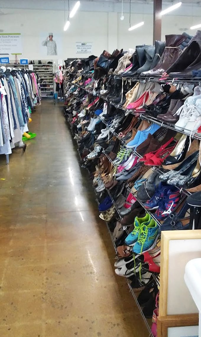 The shoe section requires optimism and patience, but finding your size in barely-worn designer kicks feels like winning the lottery.