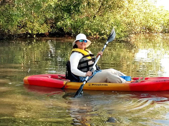 Kayaking Washoe Lake: where "going with the flow" isn't just good advice—it's the only option. Adventure awaits around every bend.