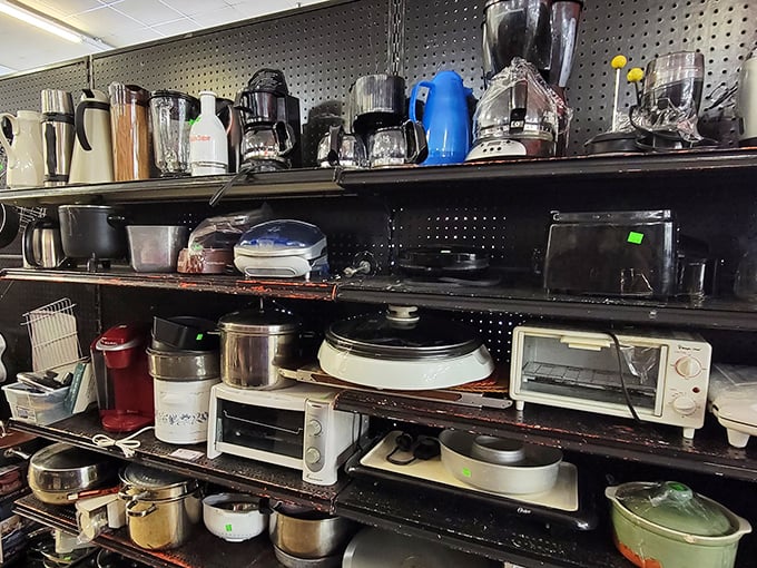 Coffee makers, toasters, and kitchen gadgets galore – proof that one generation's wedding gifts become another's bargain finds.