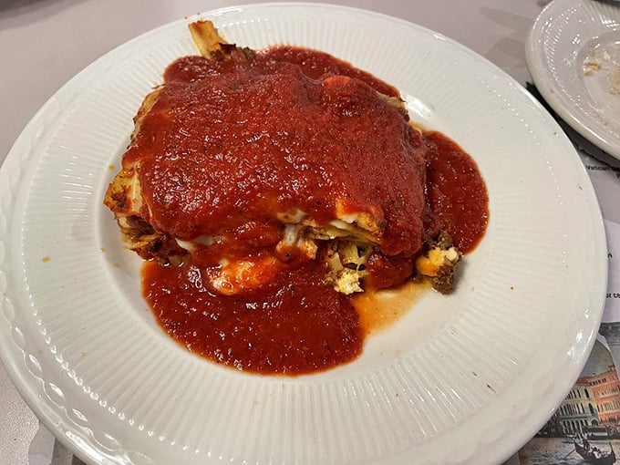 Lasagna that doesn't know the meaning of restraint—layer upon glorious layer of pasta, cheese, and sauce in perfect harmony.
