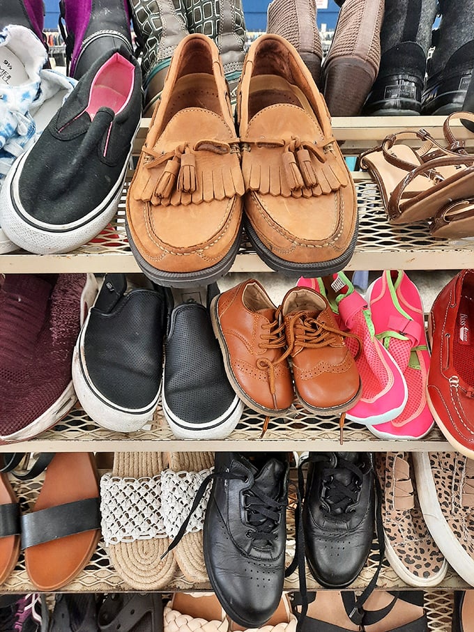 The shoe selection alone could outfit a small village, from sneakers to loafers to everything in between.