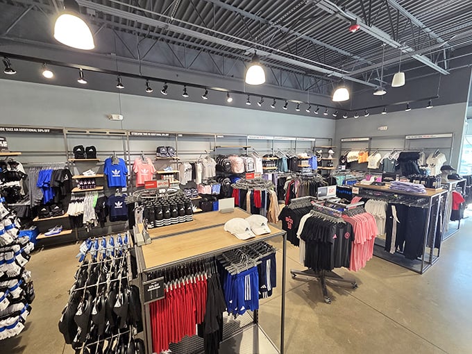 Not just a clothing store—it's an organized treasure hunt where athletic wear meets everyday fashion. The high ceilings and thoughtful displays make bargain-hunting feel downright civilized.