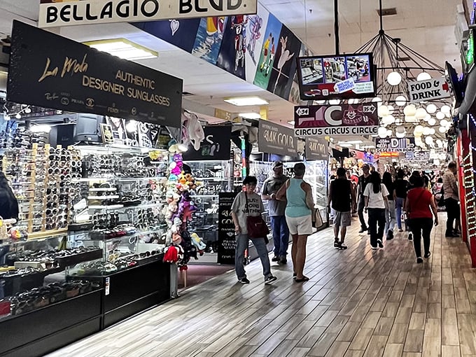 Welcome to "Bellagio Blvd"—where the sunglasses are plentiful, the walkways are wide, and unlike the real Strip, you won't need a map to find your way back.