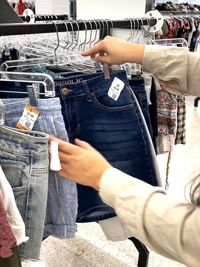 Denim detective work in progress. At these prices, finding the perfect pair feels like winning a miniature lottery.