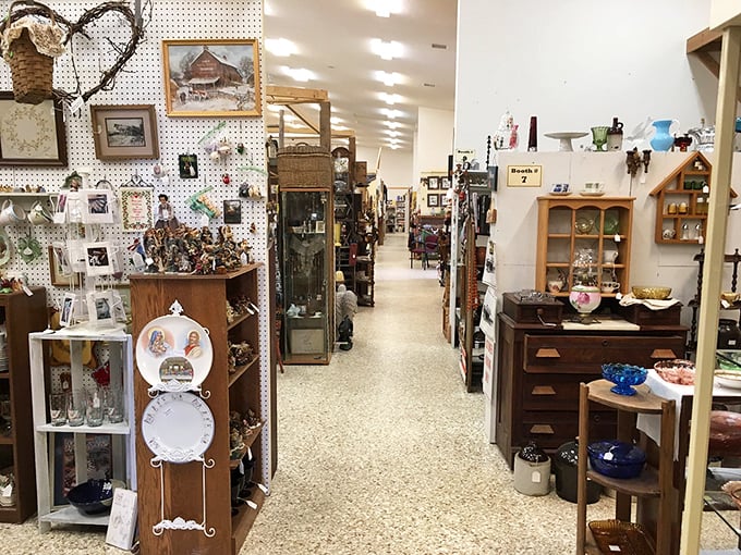Every booth tells a different collector's story—like walking through the scrapbook of America's attics, one treasure-filled page at a time.