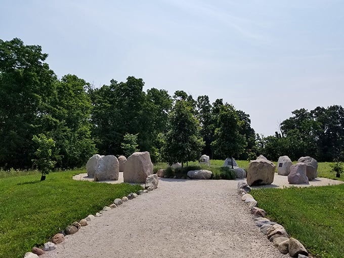 This stone circle isn't Indiana's version of Stonehenge—it's a thoughtful memorial that honors the indigenous peoples who first called this land home.