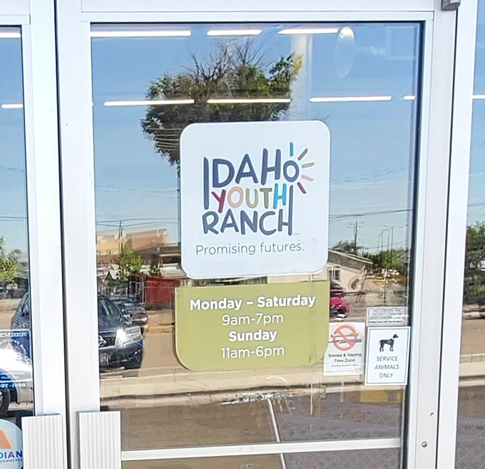 The store hours sign – memorize these numbers like they're the combination to your safety deposit box of bargains.