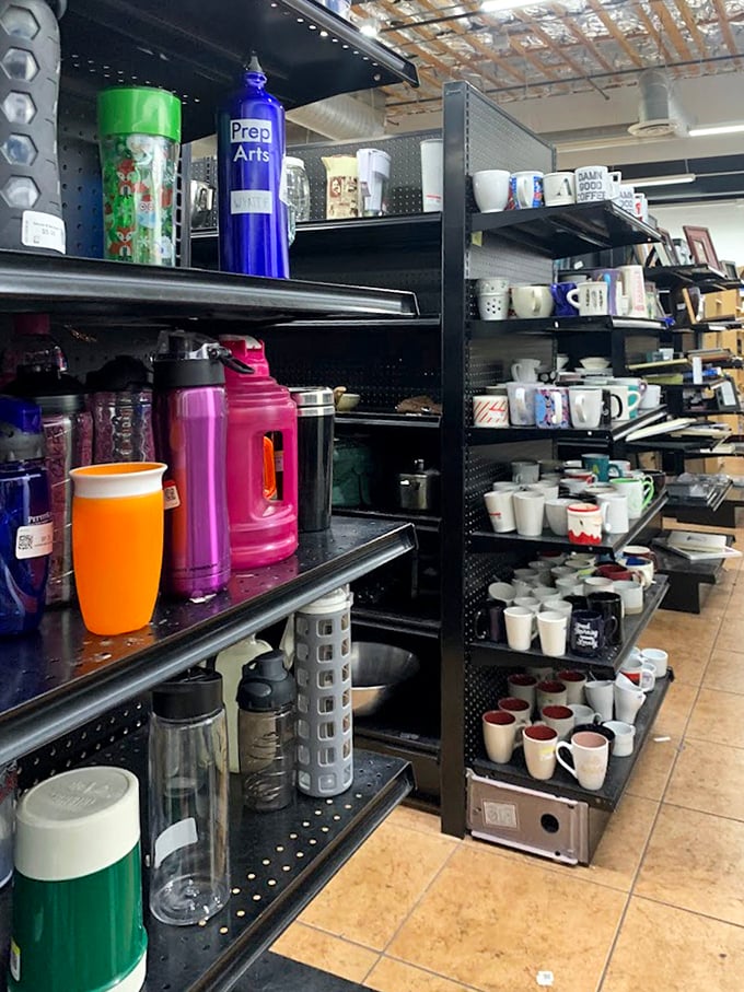 The mug section: where your morning coffee meets its perfect match without emptying your wallet. One person's castoff is another's daily ritual.
