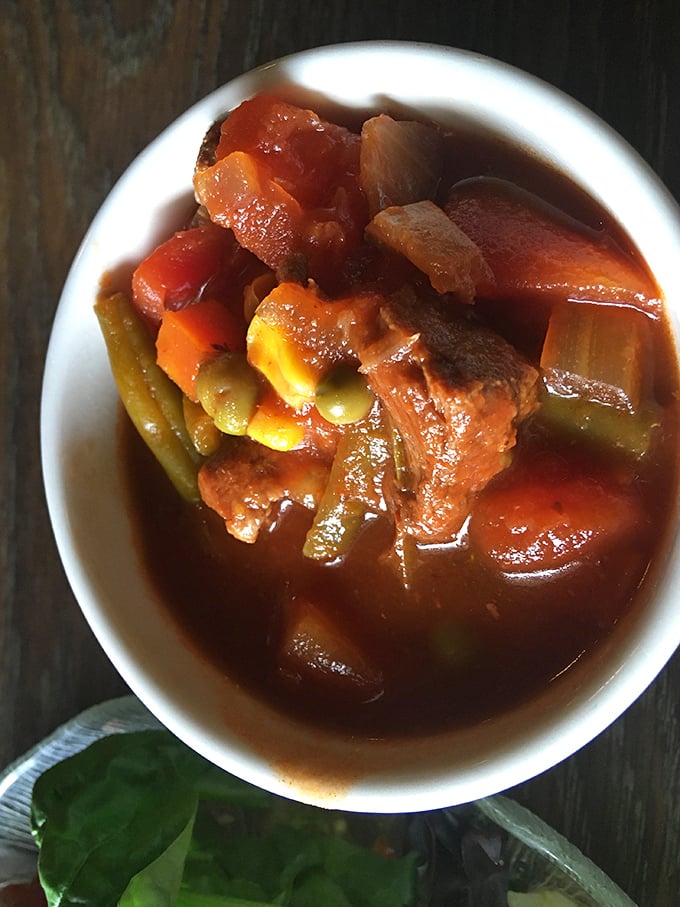 A bowl of vegetable soup that tells the story of Ohio's harvest—chunky, rustic, and honest enough to make you forget about those fancy bisques.
