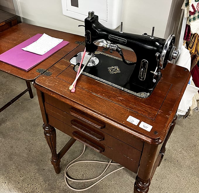 This vintage Craftsman sewing machine isn't just furniture—it's a time machine to when things were built to outlast their owners.