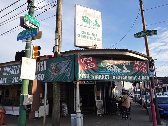 Anastasi Seafood's corner location has that authentic Philadelphia charm that locals guard like family recipes.