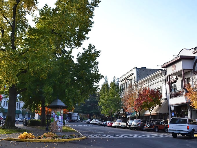 Ashland's tree-lined streets in autumn – where every corner looks like it's waiting for the director to yell "Action!"