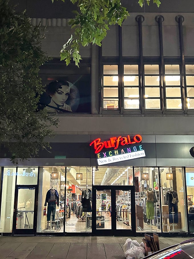 That vintage portrait in the window suggests this place takes style seriously, darling.