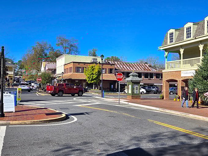 Dahlonega's brick-lined corners practically whisper gold rush secrets—the kind of place where even the pickup trucks seem to move with Southern deliberation.