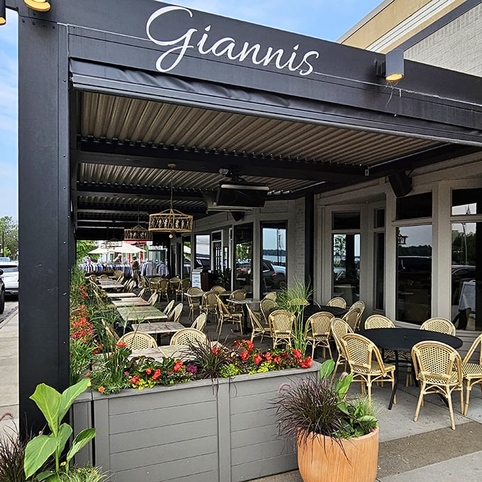Gianni's outdoor seating area isn't just Instagram-worthy – it's the perfect stage for their star performer: perfectly aged beef.