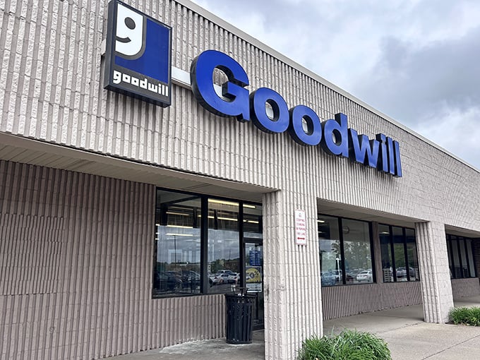 That familiar Goodwill sign means quality secondhand finds at prices that won't break your piggy bank.