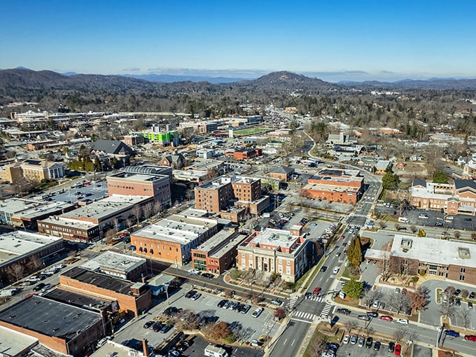 Hendersonville's mountain backdrop makes every street corner look like a million-dollar view without the price tag.