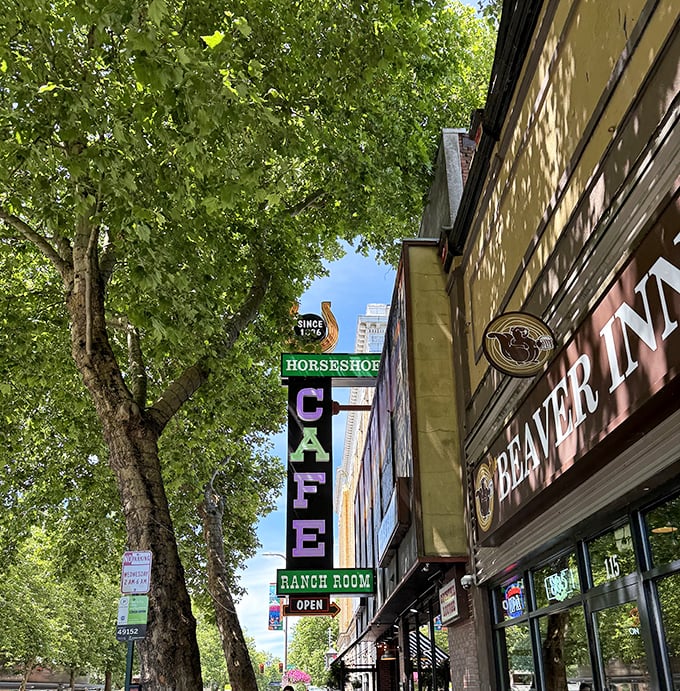 Downtown Bellingham's historic Horseshoe Café has been flipping pancakes since cowboys roamed these parts – and it shows.