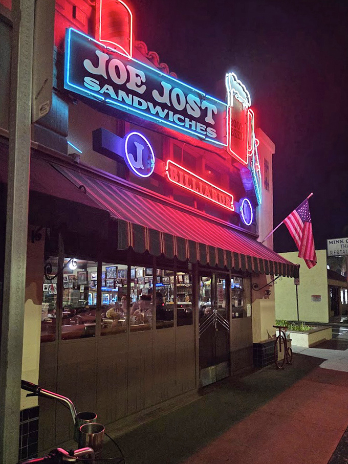 Joe Jost's weathered exterior tells stories of countless conversations shared over cold beers and comfort.