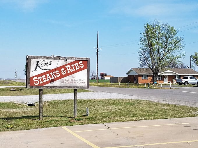 When a simple roadside sign promises steaks and ribs, you know they're serious about doing both right.