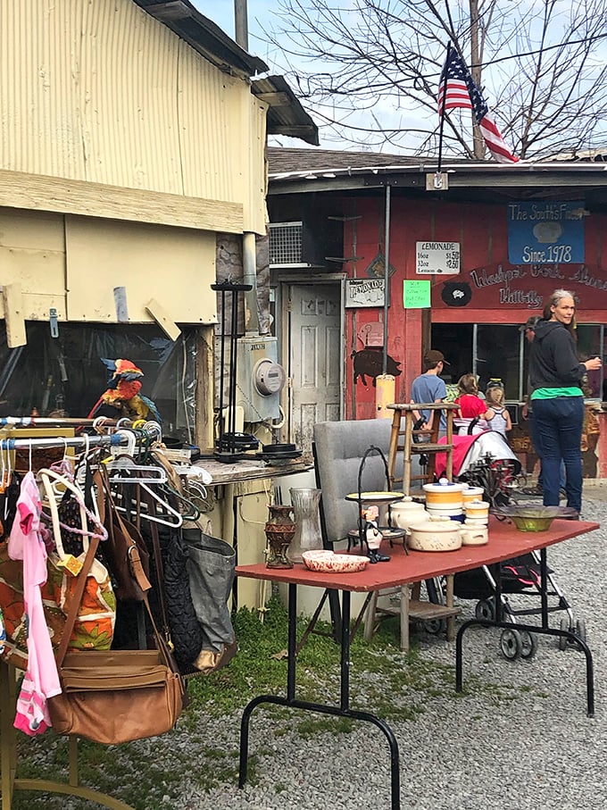 Weathered buildings hold decades of memories and countless stories from generations of happy bargain hunters.