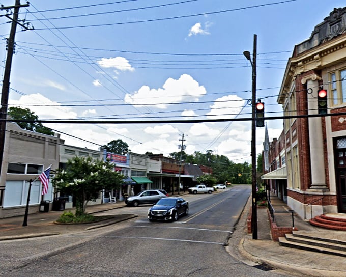 Marion's sun-drenched streetscape offers a masterclass in affordable Southern living, where even the traffic moves at a budget-friendly pace.