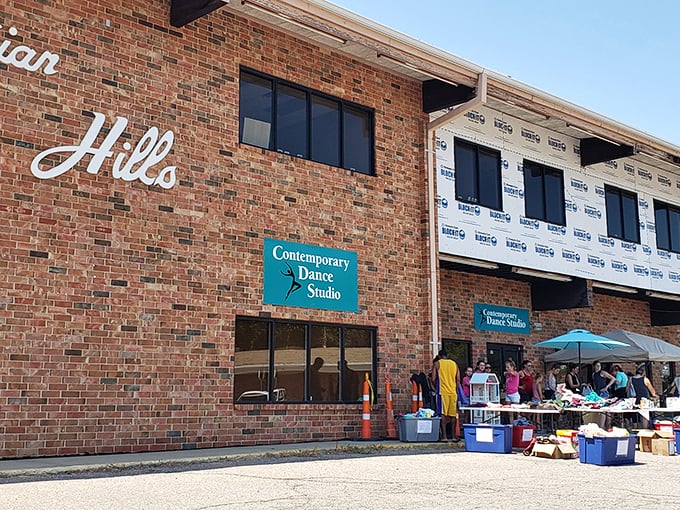 The brick exterior and cheerful signage welcome memory-seekers to explore decades worth of nostalgia under one friendly roof.