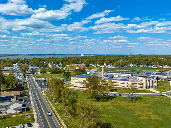 Pennsville stretches toward the horizon, where blue skies meet greener pastures and retirement looks like an endless summer day.