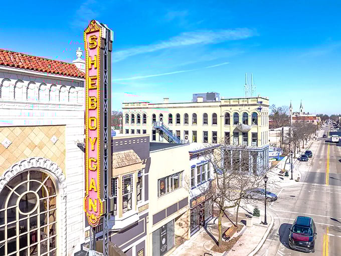 That beautiful aerial view of Sheboygan's waterfront isn't just pretty—it's a budget-friendly paradise where $1,950 a month goes surprisingly far.