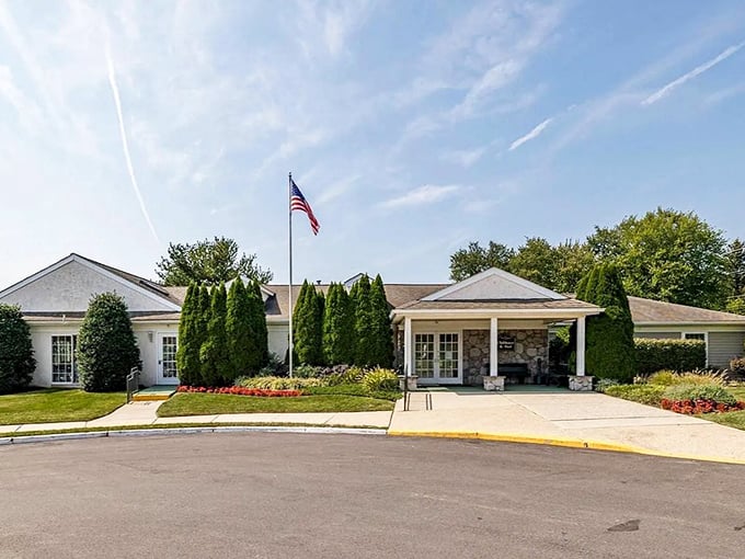 The community clubhouse stands proud like the neighborhood's living room—where bingo becomes an Olympic sport and friendships are forged.