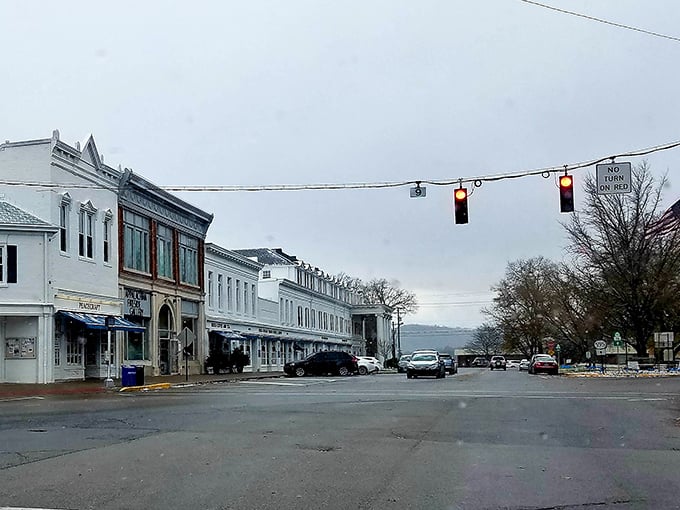 Historic storefronts line Berea’s main street, where art, history, and everyday life share the same sidewalk.