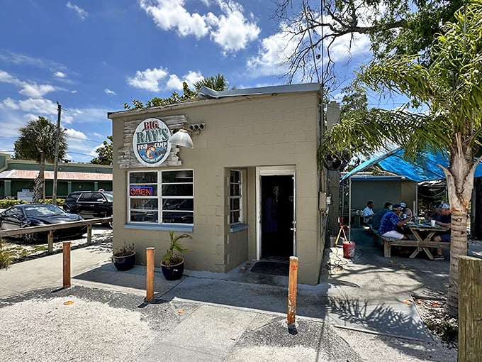 Tiny but mighty! Big Ray's concrete block exterior hides Tampa's seafood equivalent of a magic show—where simple ingredients transform into extraordinary flavors.