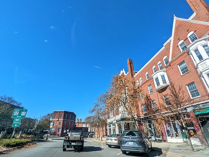 Historic Claremont offers small-town vibes with big-city architecture. Those brick buildings have weathered more New England winters than we can count.