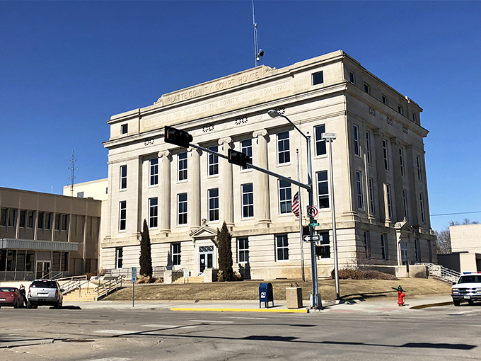 The Platte County Courthouse in Columbus stands tall and dignified — a lasting monument to justice and Nebraska heritage.