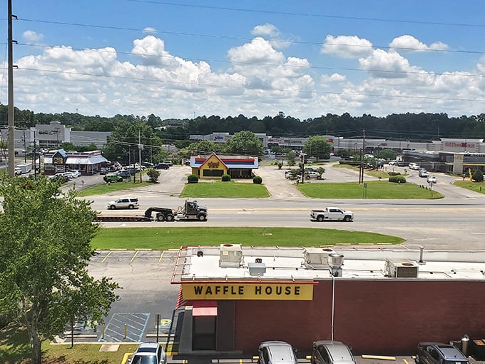 In the heart of the Wiregrass, even a simple Waffle House view reminds you that life — and your budget — both go further here.